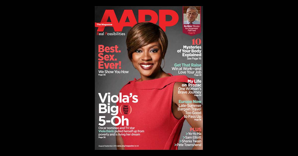 Viola Davis en couverture du numéro d'août/septembre 2015 du magazine ...