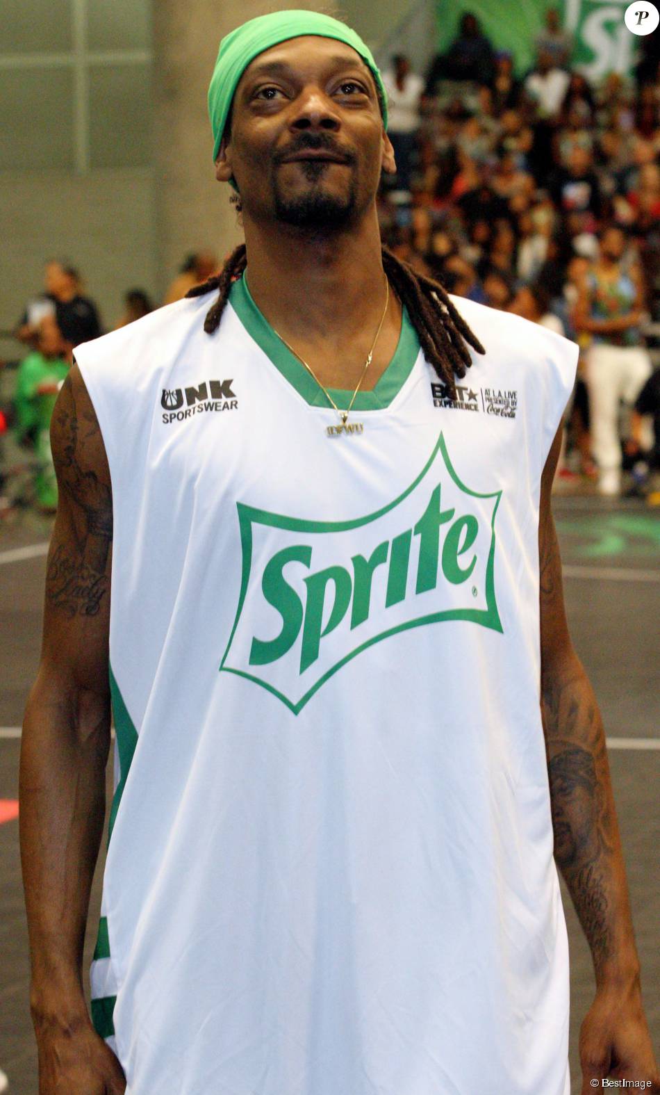 Snoop Dogg, lors d'un match de basket à Los Angeles le 27 juin 2015 ...