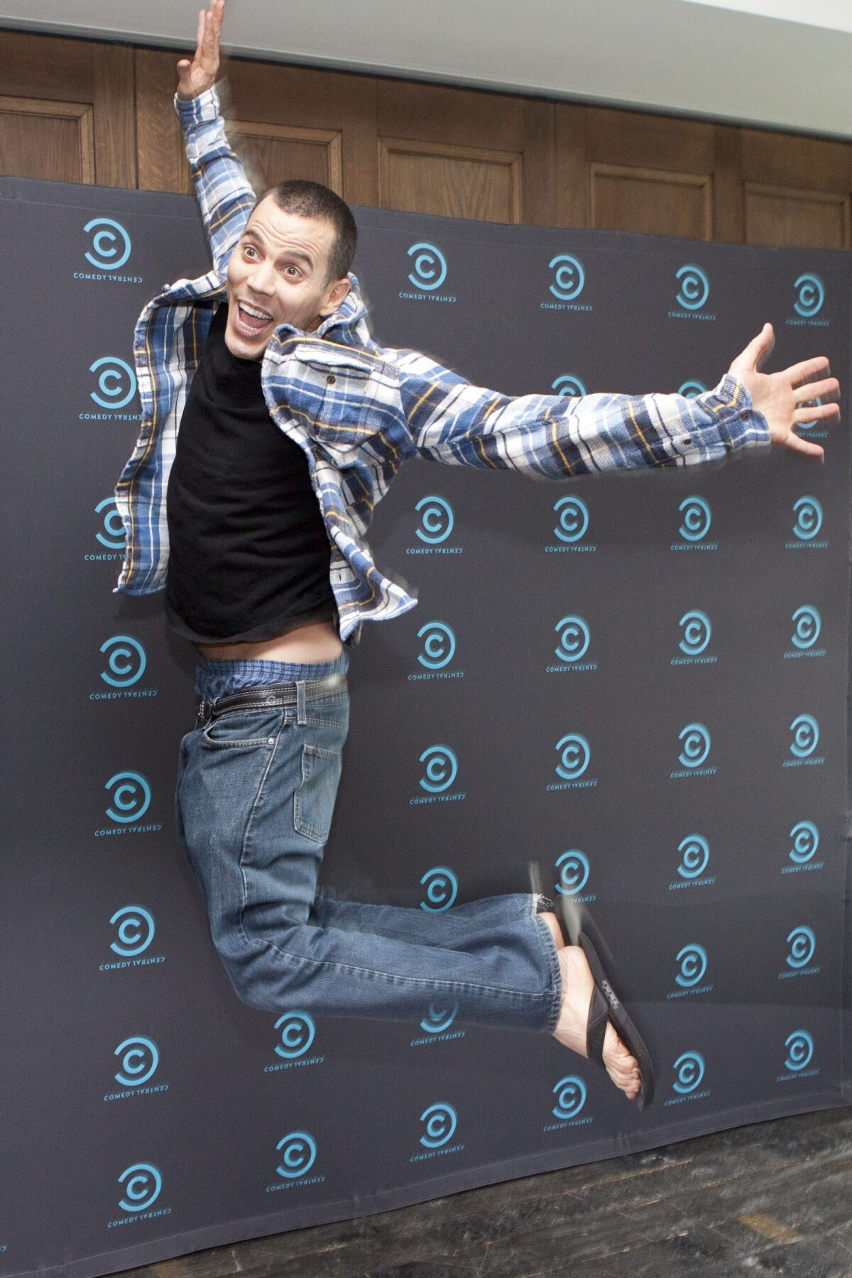 Photo : Le "Jackass" Steven Glover aka Steve-O, à Berlin, le 18 avril ...