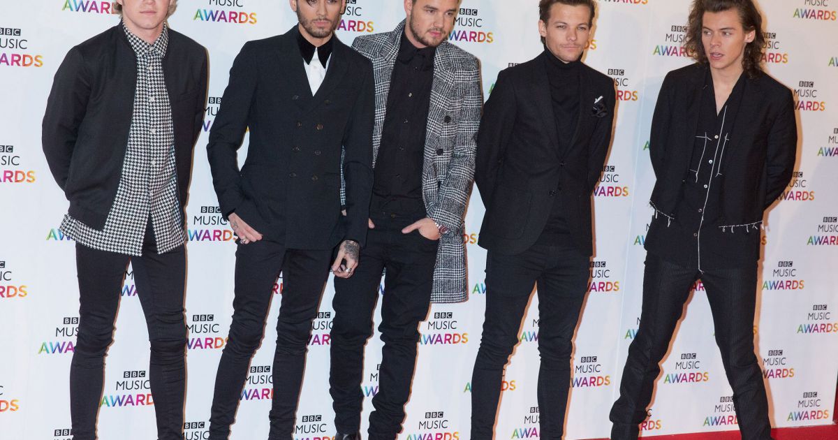 Le groupe One Direction (Niall Horan, Zayn Malik, Liam Payne, Louis ...