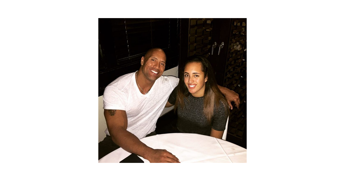 Dwayne Johnson et sa fille Simone Alexandra / photo postée sur ...