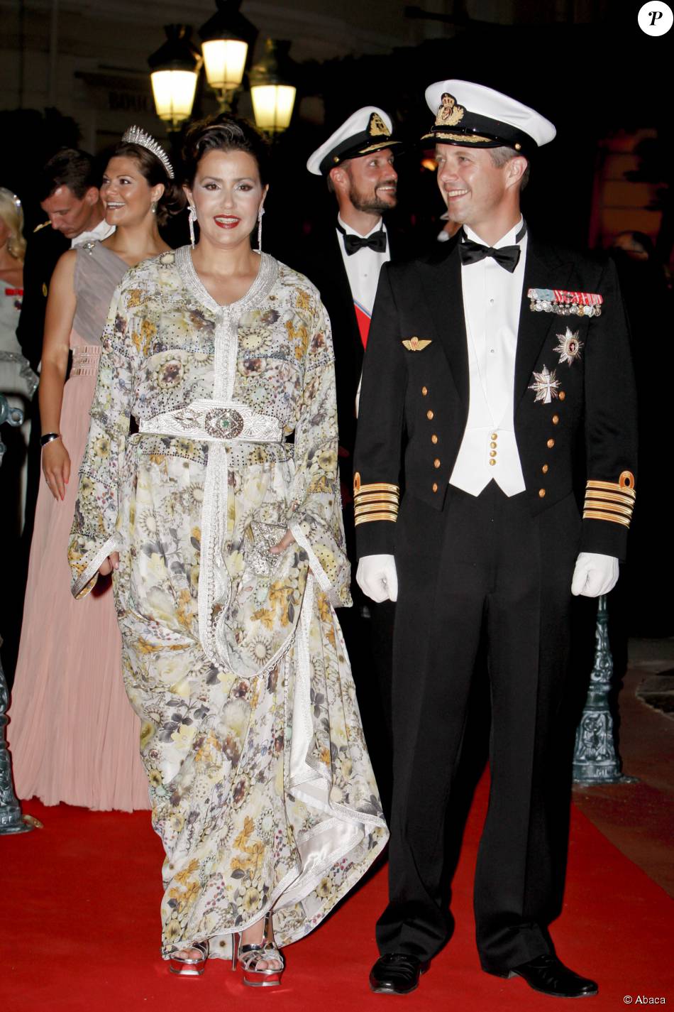 La princesse Lalla Meryem du Maroc avec le prince Frederik de Danemark ...