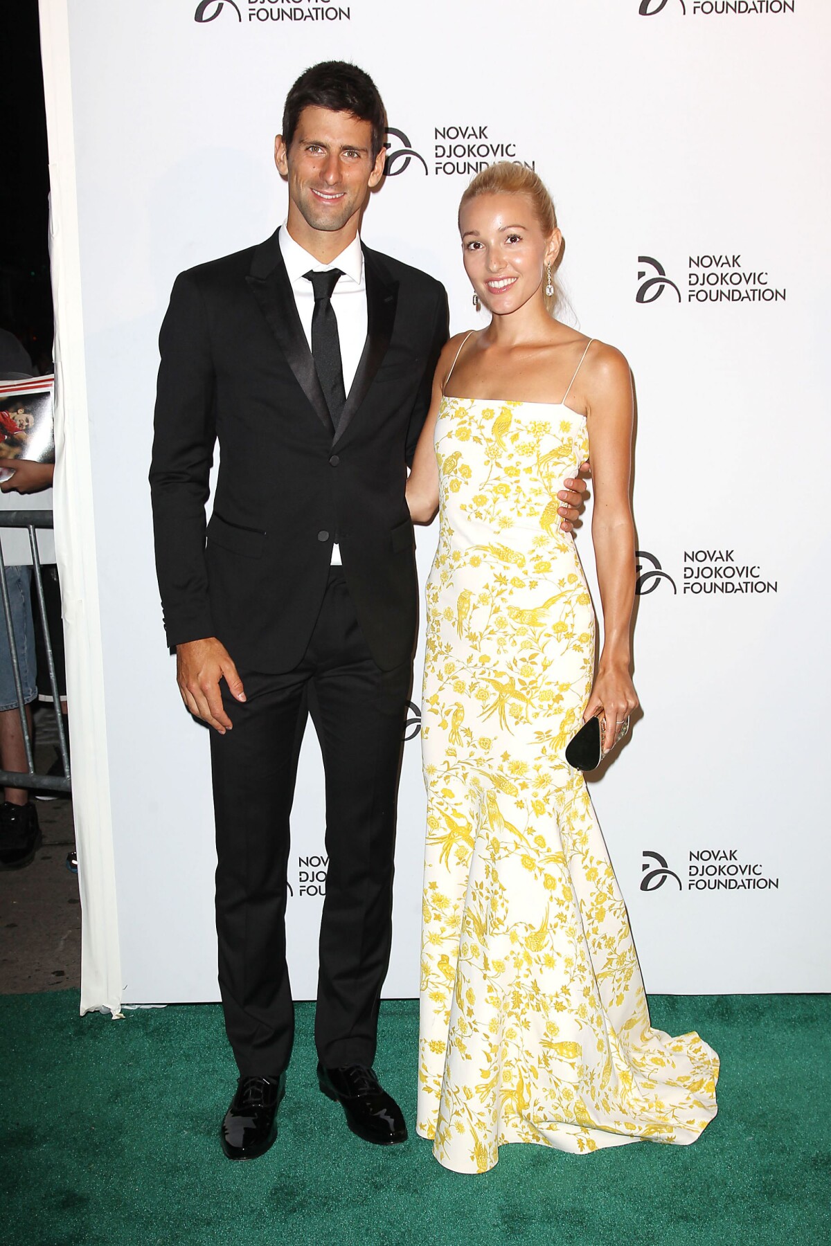 Photo : Novak Djokovic et Jelena Ristic lors du dîner de la Fondation ...
