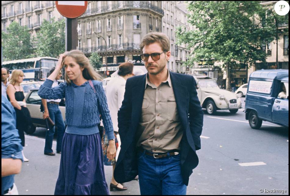 Harrison Ford et Melissa Mathison à Paris en 1980. - Purepeople