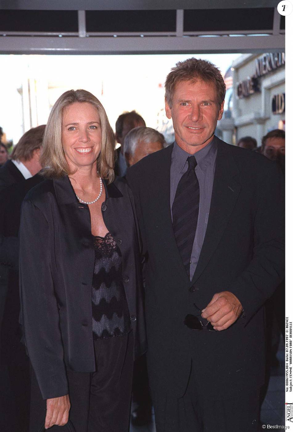 Harrison Ford et Melissa Mathison à Deauville à 1997. - Purepeople