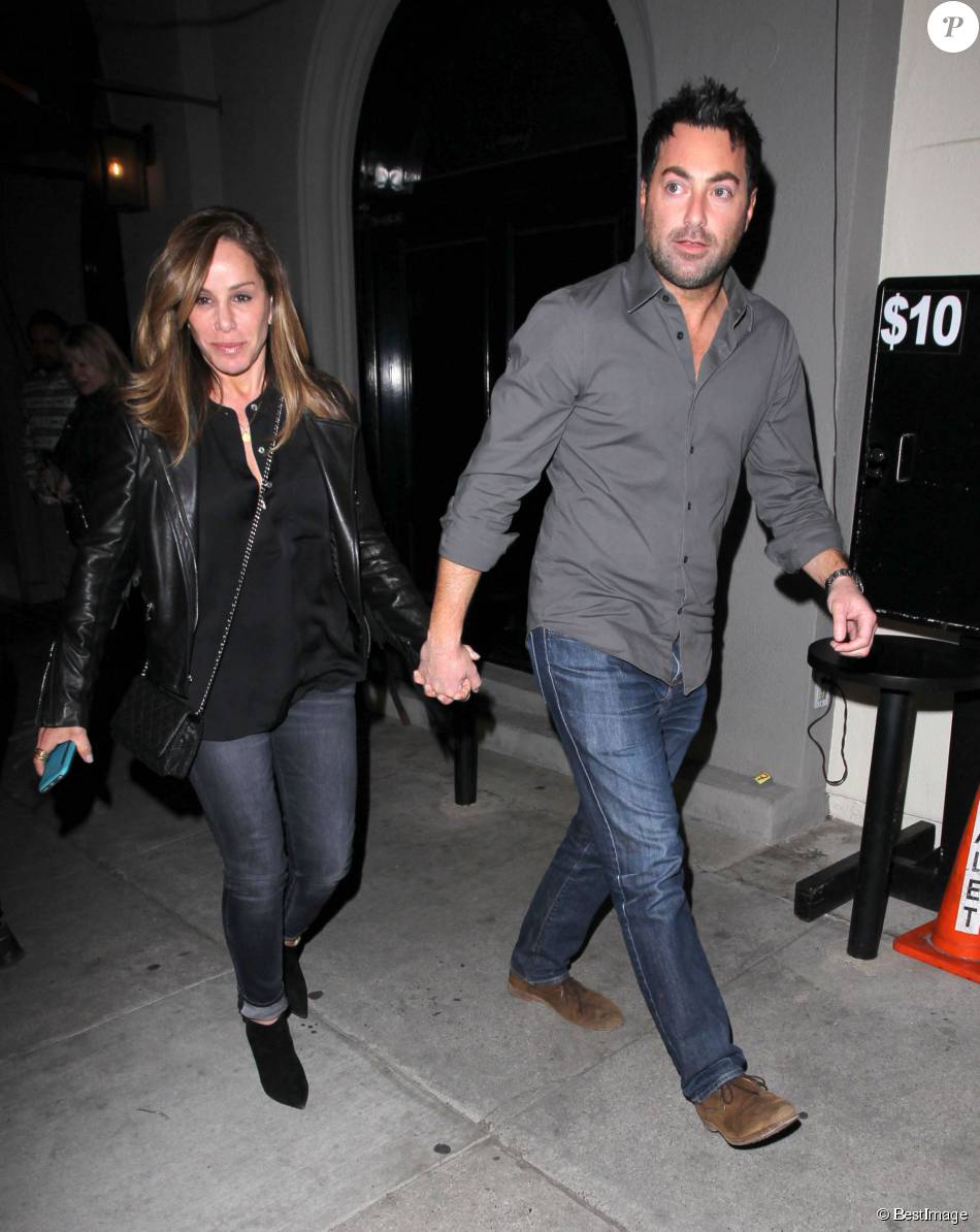 Melissa Rivers et son petit ami Mark Rousso à la sortie du restaurant ...