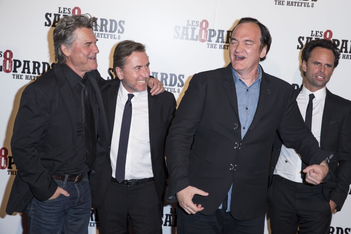 Photo : Kurt Russell, Tim Roth, Quentin Tarantino et Walton Goggins ...
