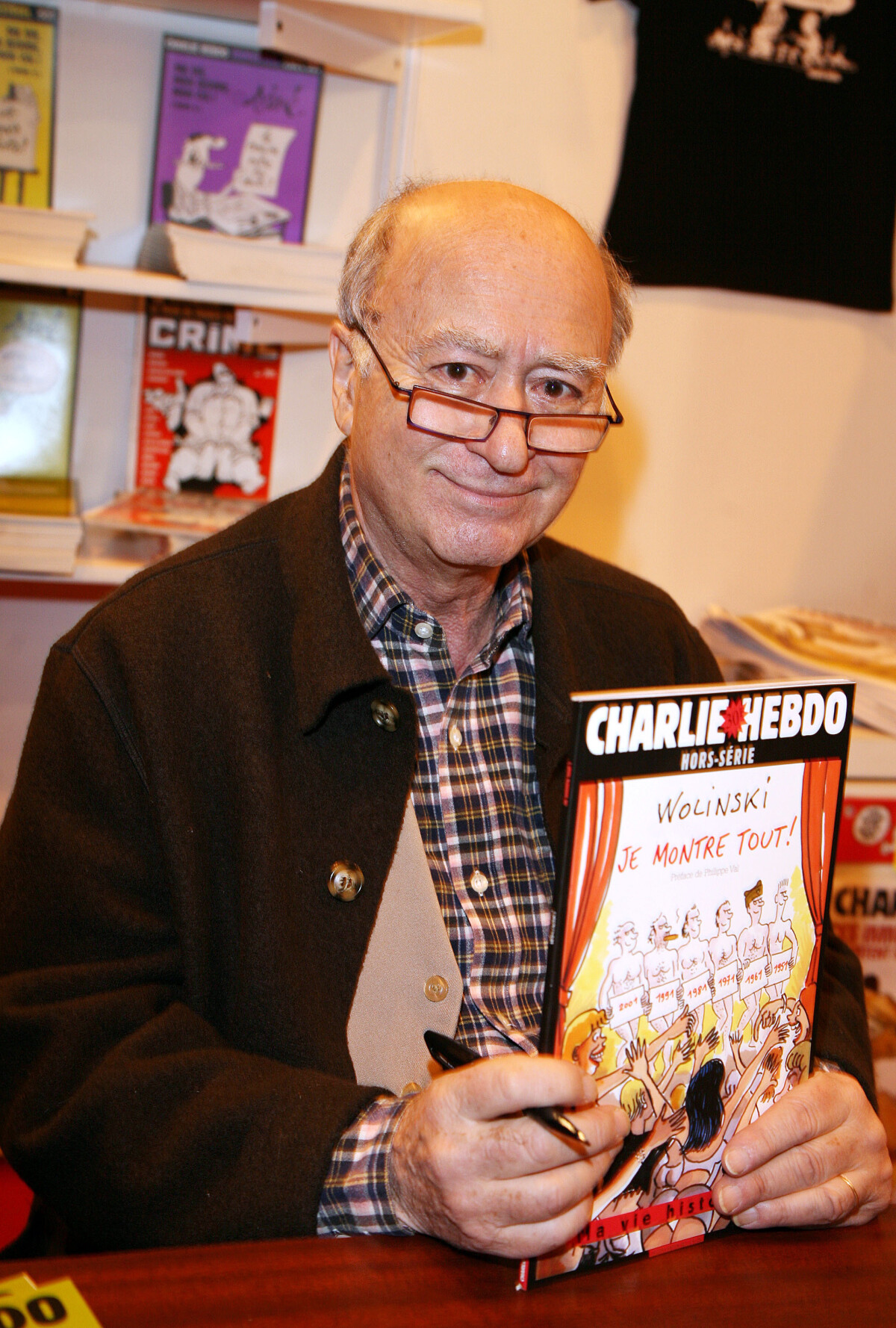 Photo : Georges Wolinski lors du Salon Du Livre à Paris, le 23 amrs ...