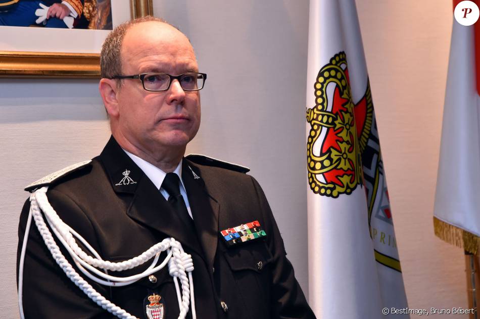 Le prince Albert II de Monaco lors de la cérémonie des Voeux de la ...