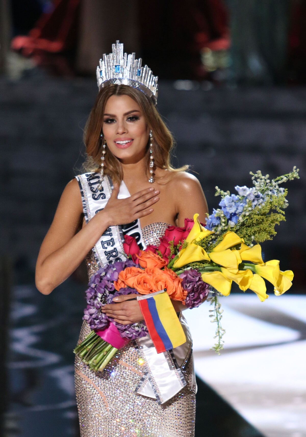 Photo : Ariadna Gutierrez alias Miss Colombie le soir de l'élection ...