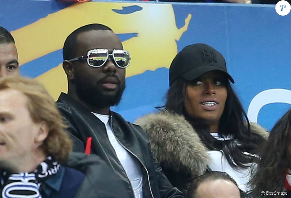 Maitre Gims et sa femme DemDem lors de la Coupe de la Ligue 2016 à ...