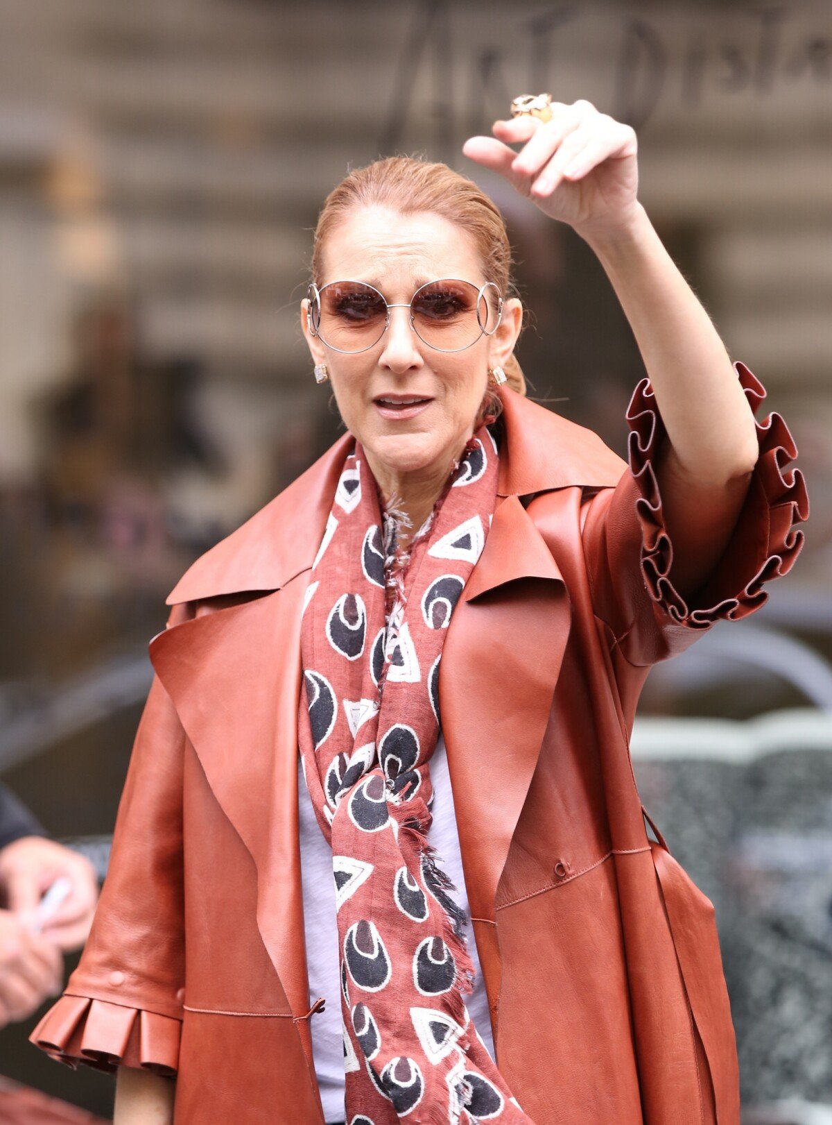 Photo Céline Dion Quitte Le Royal Monceau Pour Prendre Un Jet Privé