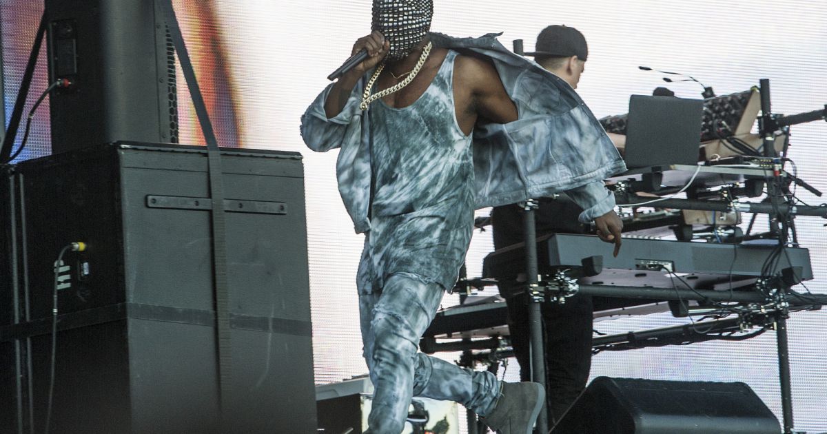Kanye West au Wireless Festival. Birmingham, juillet 2014. - Purepeople