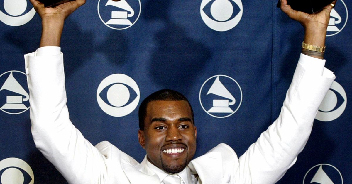 Kanye West à la 47e cérémonie des Grammy Awards, le 13 février 2005 ...