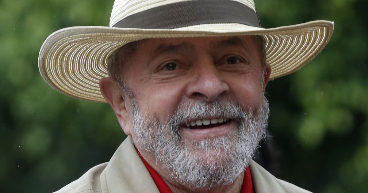 Luiz Inacio Lula da Silvaen conférence de presse à Sao Paulo, le 15 ...