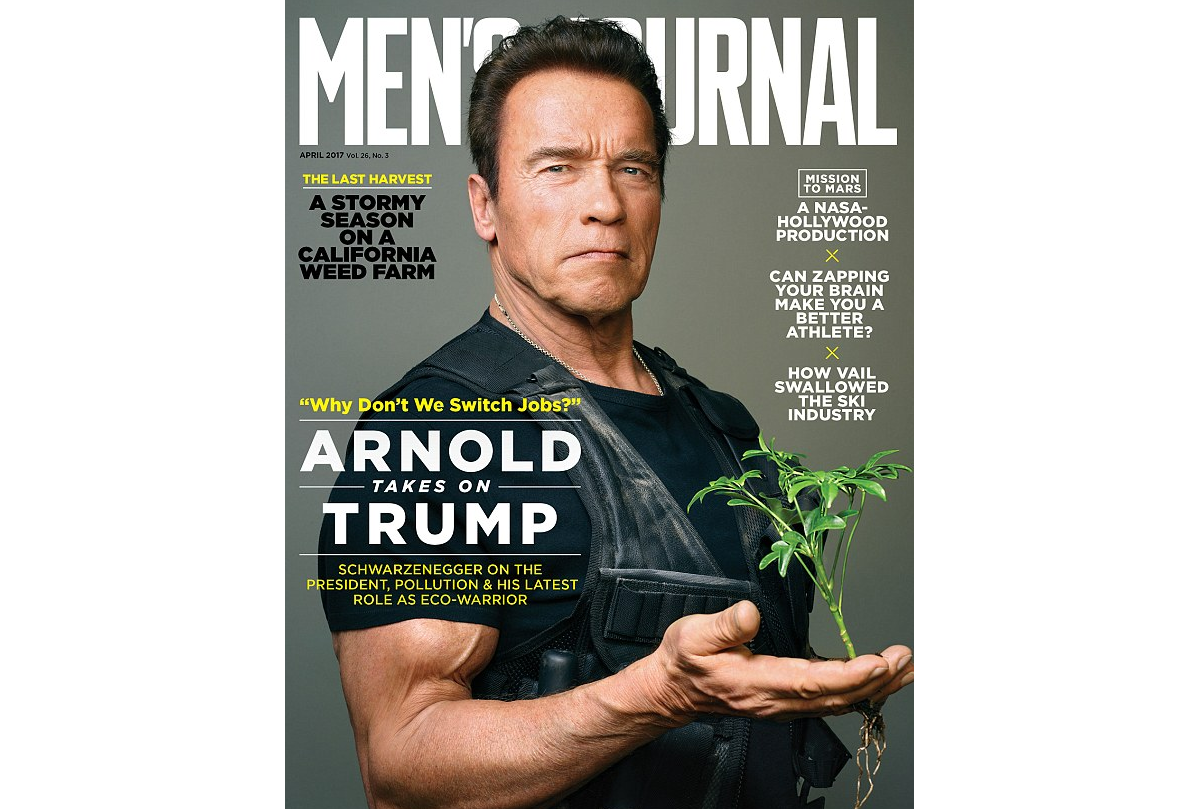 Photo : Arnold Schwarzenegger en couverture du magazine "Men's Journal ...