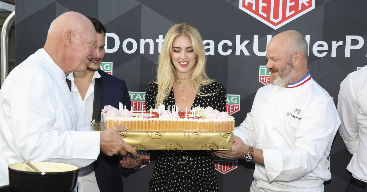 Jean Paul Biver, Chiara Ferragni et Philippe Etchebest lors des Tag ...
