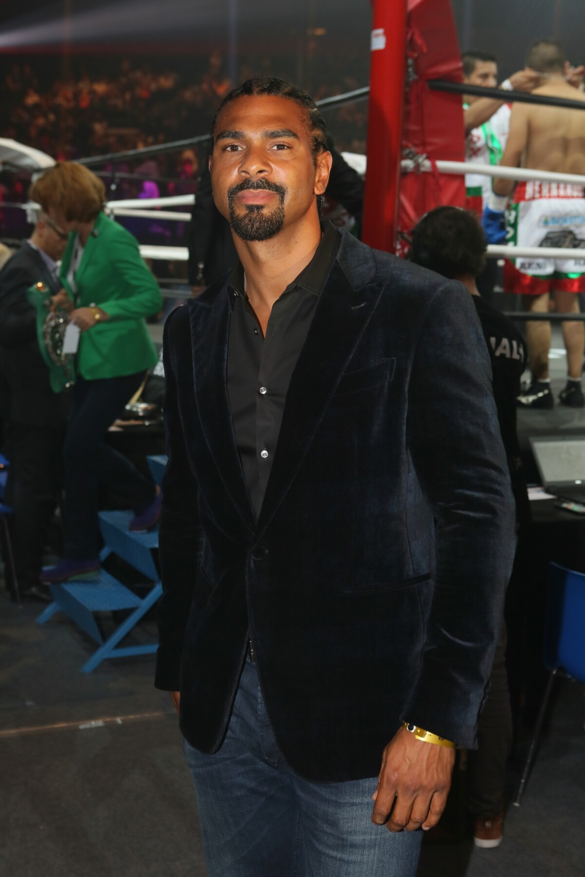 Photo : Le boxeur britanique David Haye au Palais des Sports de Paris ...