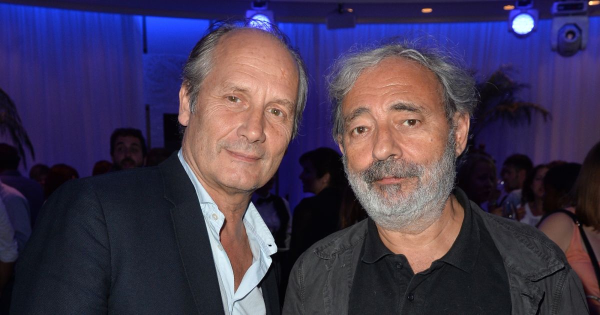 Hippolyte Girardot et Dan Franck lors du cocktail organisé pour le ...