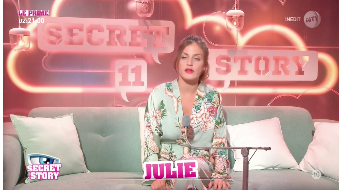 Photo : Julie - Emission "Secret Story 11", le 7 septembre 2017 sur NT1 ...