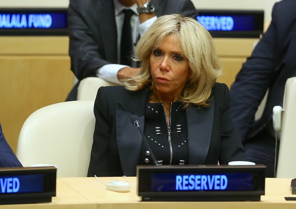 Photo : Brigitte Macron assiste au débat "Education for All" au siège ...