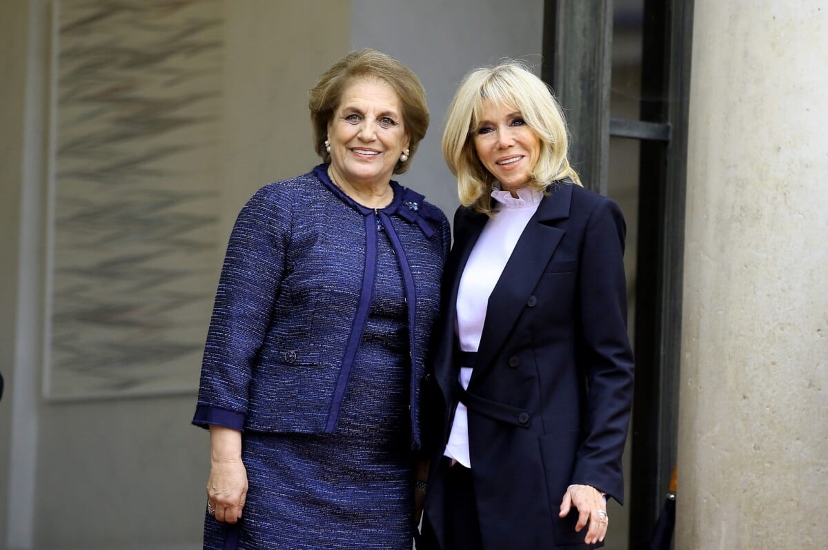 Photo : Brigitte Macron (Trogneux ) accueille Nadia Al Chami, la femme ...