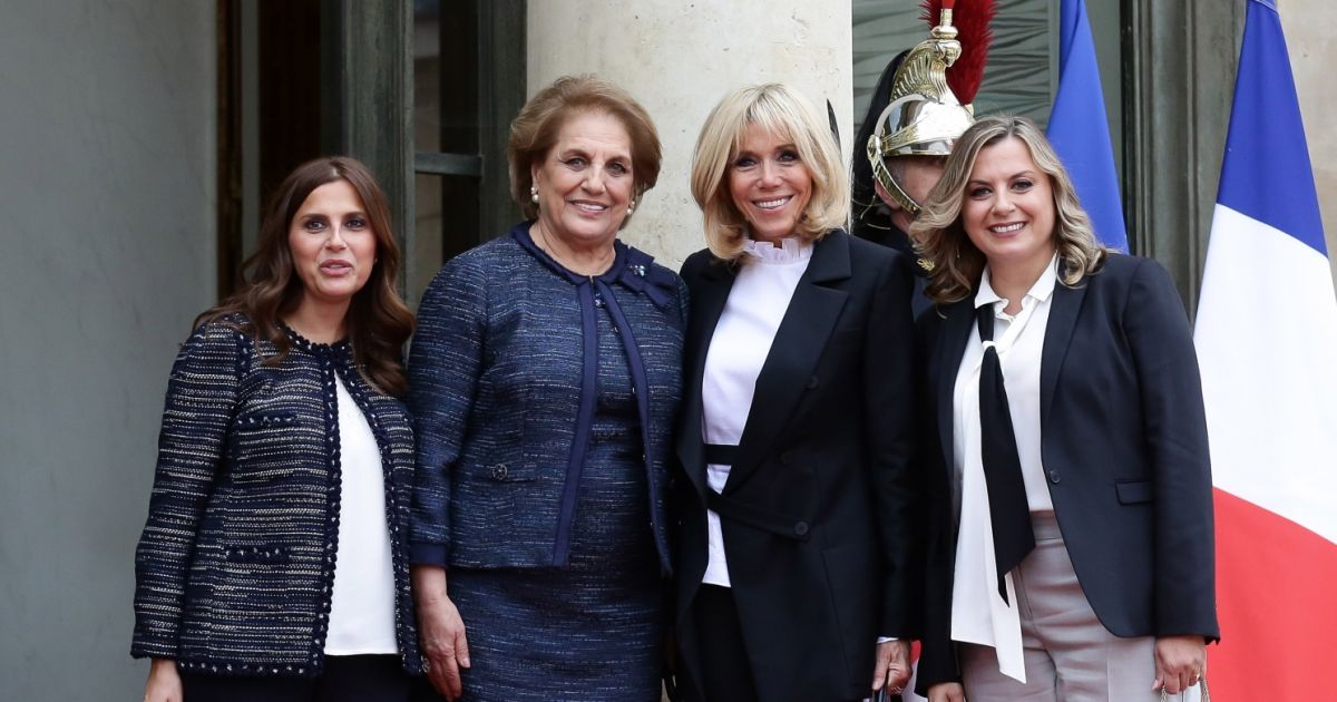 Chantal Aoun, Nadia Aoun, Brigitte Macron et Claudine Aoun - Brigitte ...