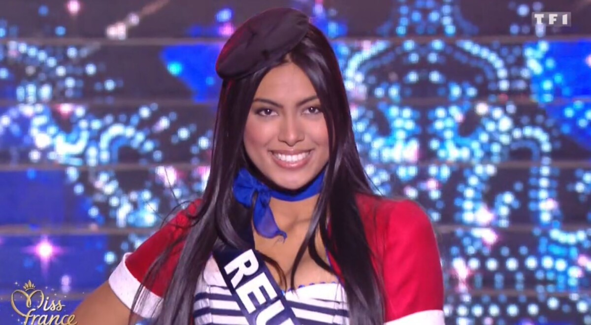Photo : Miss Réunion : Audrey Chane-Pao-Kane en tenue du 14 juillet ...