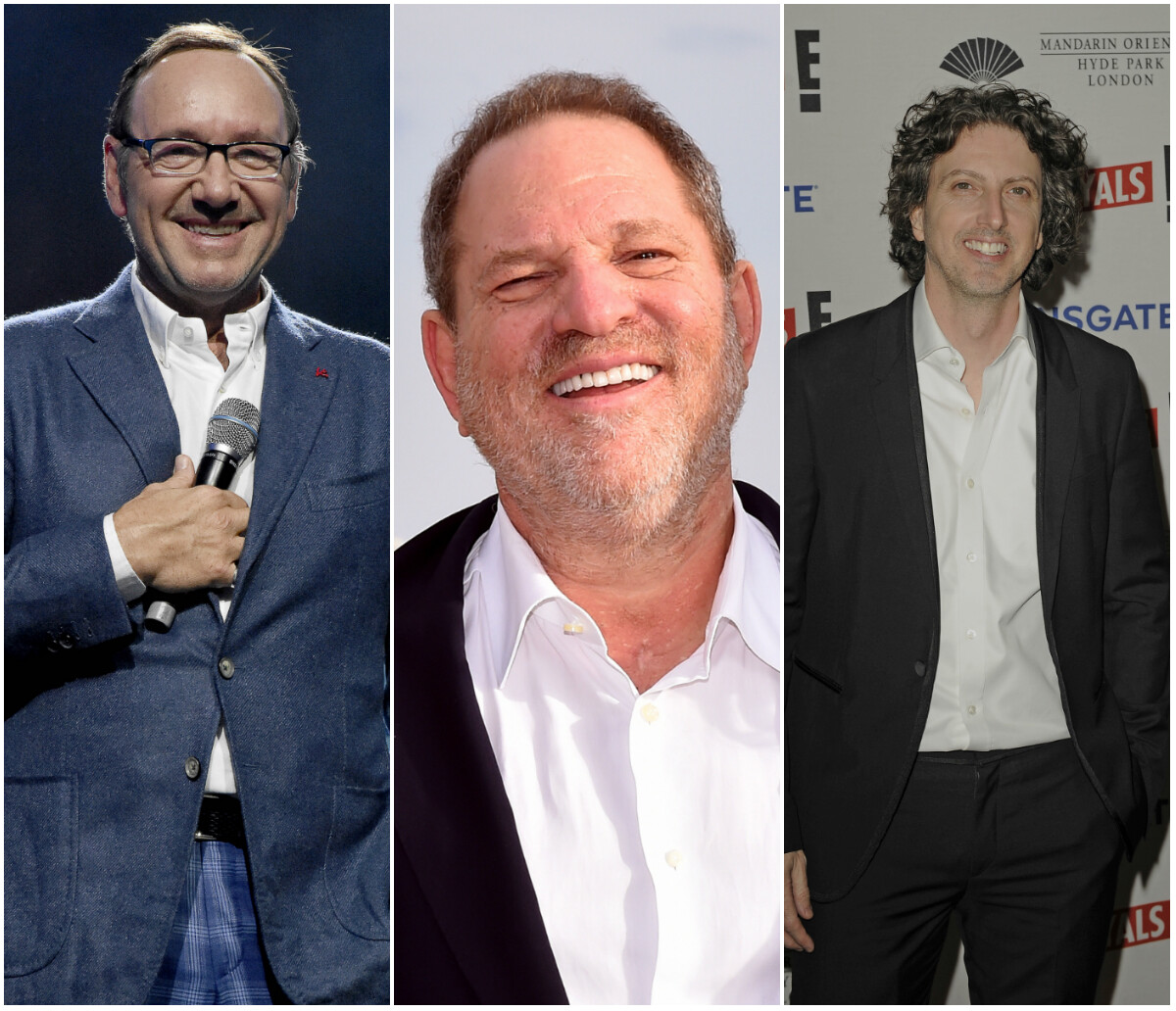 Photo : Kevin Spacey, Harvey Weinstein et Mark Schwahn. - Purepeople