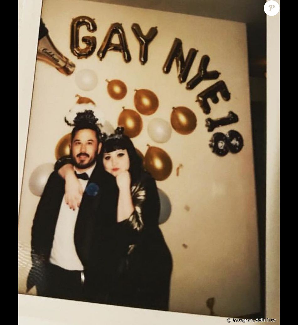 Beth Ditto et son amoureux Teddy Kwo, le 31 décembre 2017. - Purepeople