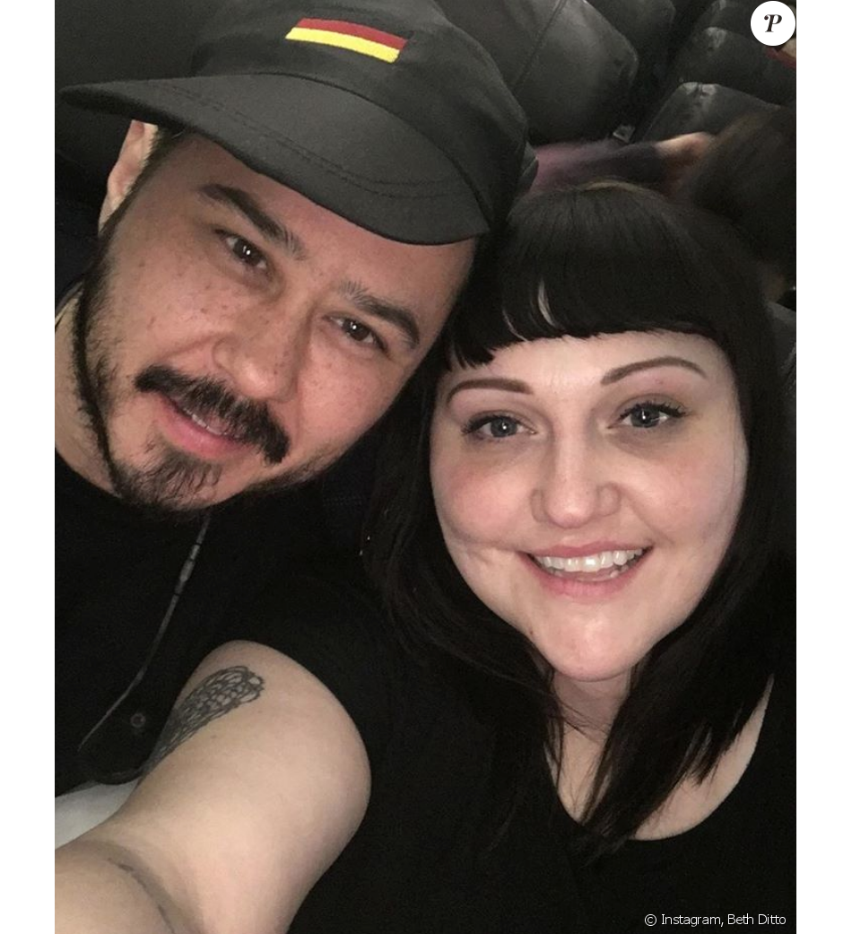 Beth Ditto et son amoureux Teddy Kwo, janvier 2018. - Purepeople