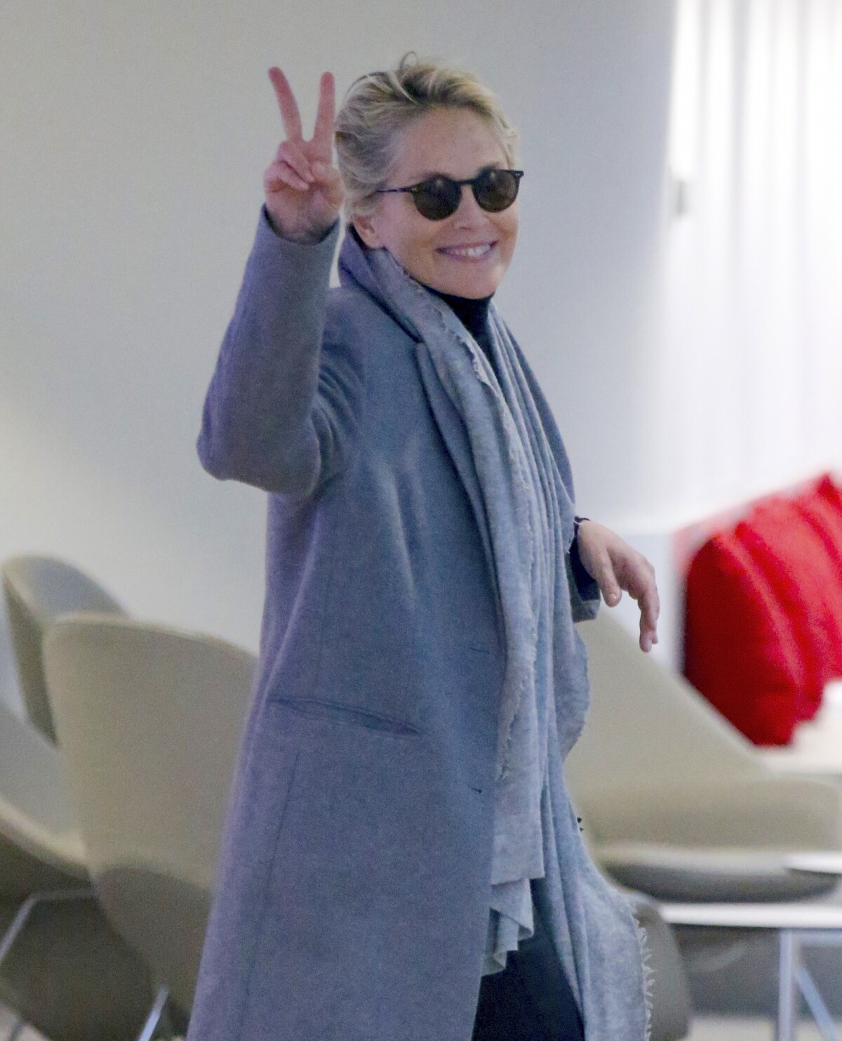 Photo : Sharon Stone arrive à l'aéroport international John-F.-Kennedy ...