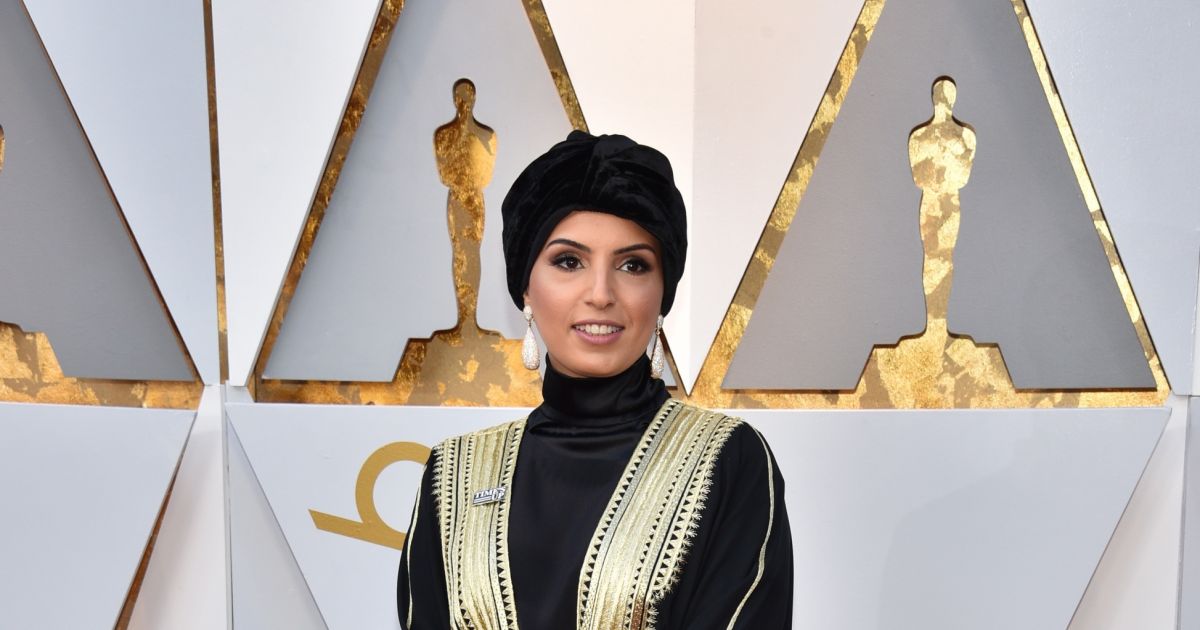 Fatma Al Remaihi sur le tapis rouge des Oscars au Dolby Theatre, Los ...