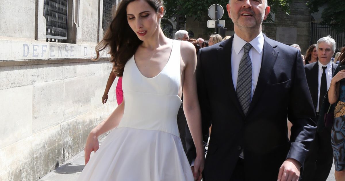 Pierre Moscovici et Anne-Michelle Bastéri lors de leur mariage à la ...