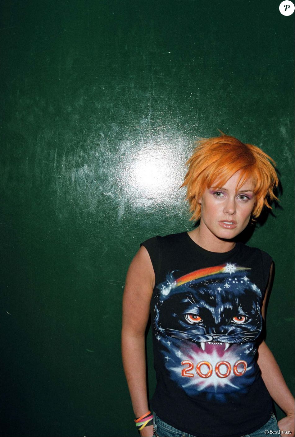 Lene Nystrøm, chanteuse du groupe Aqua, à Paris en 2000. - Purepeople