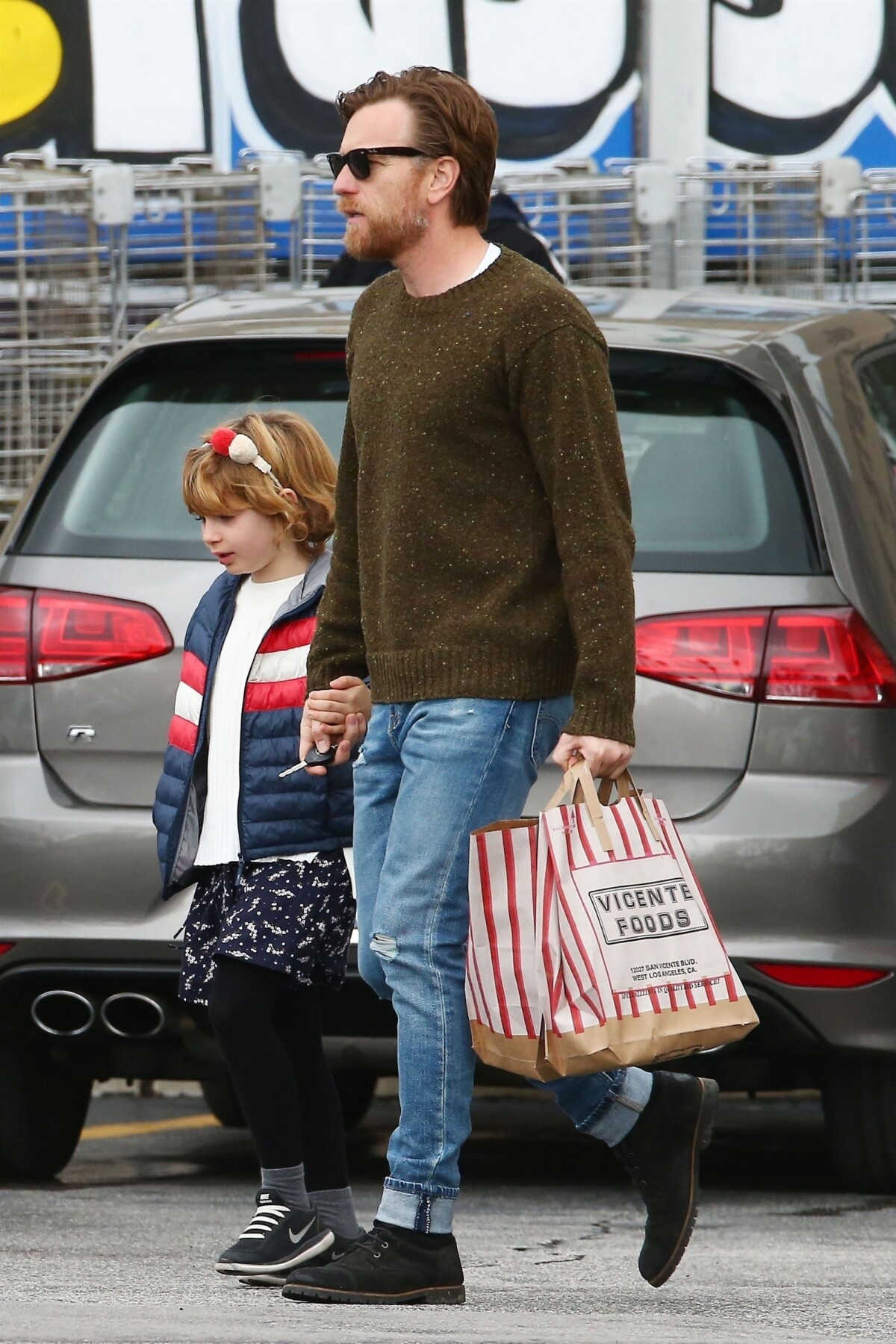 Photo : Ewan Mgregor et sa fille Anouk à Los Angeles, le 11 mars 2018 ...