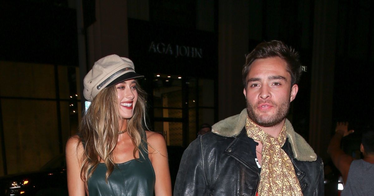 Ed Westwick et sa compagne Jessica Serfaty quittent le restaurant Catch ...