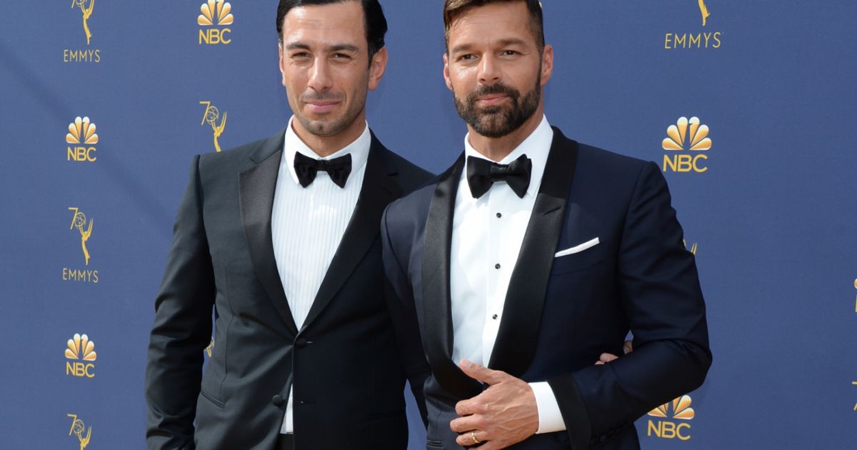 Ricky Martin et son mari Jwan Yosef au 70ème Primetime Emmy Awards au ...