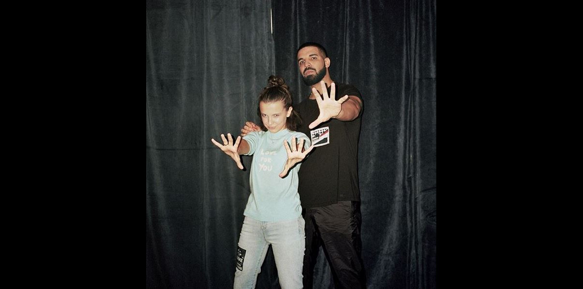 Photo : Millie Bobby Brown et Drake. Novembre 2017. - Purepeople