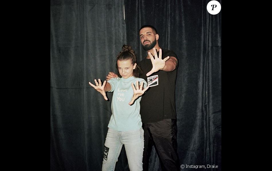Millie Bobby Brown et Drake. Novembre 2017. - Purepeople