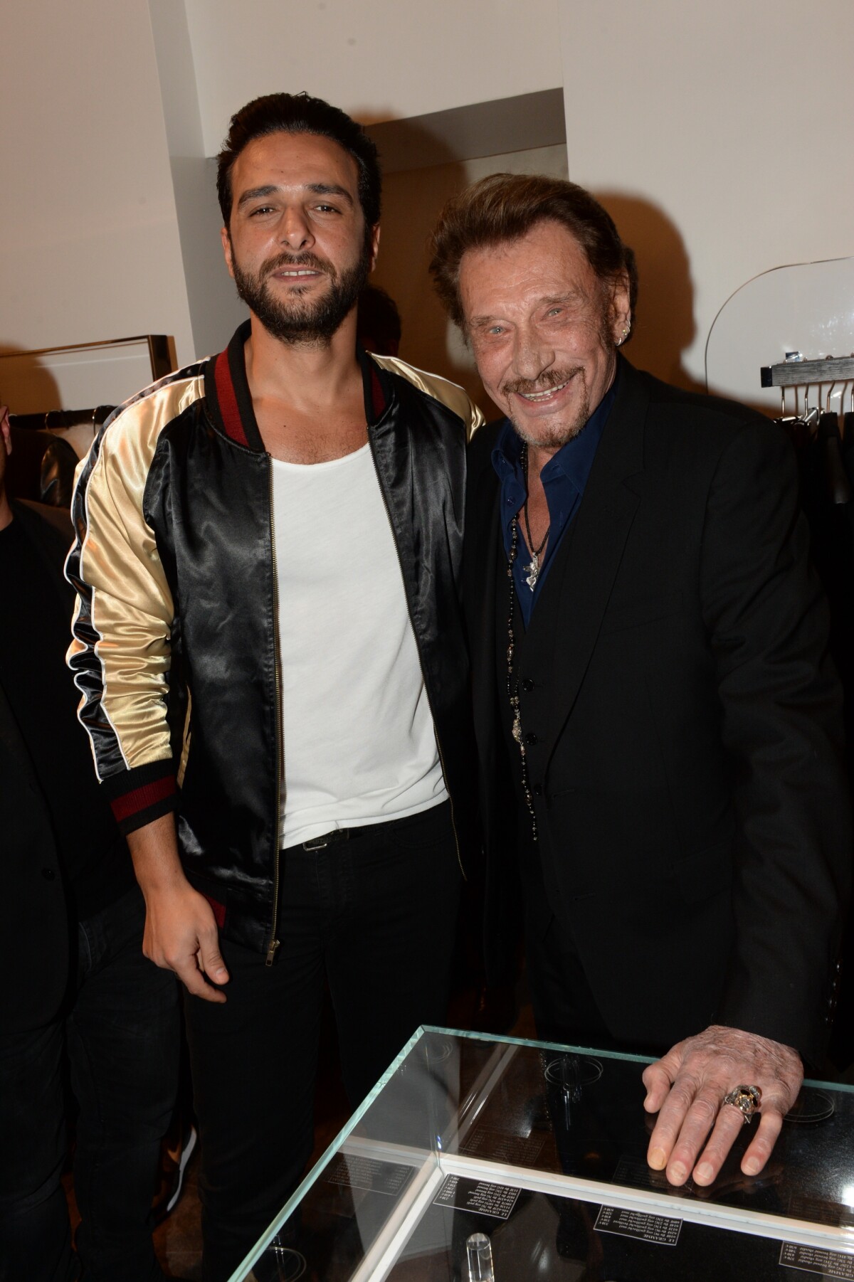 Photo : Exclusif - Yodelice (Maxim Nucci) et Johnny Hallyday à Paris le ...