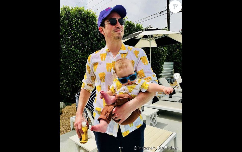 Ben Feldman et son fils Charlie. - Purepeople