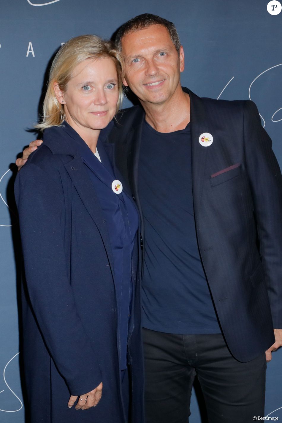 Thomas Hugues et sa femme Isabelle Roche - Soirée d'inauguration du ...