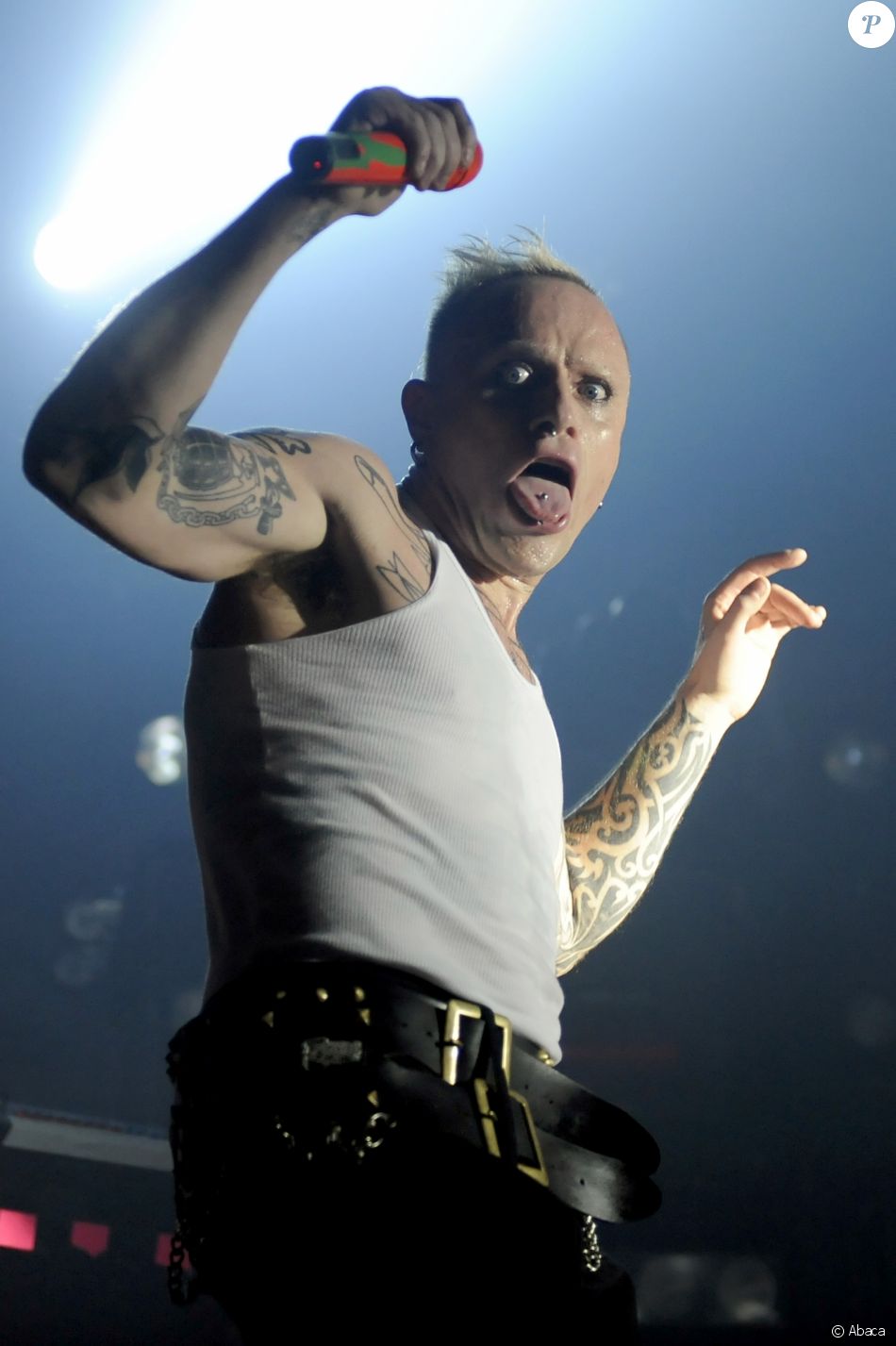 Keith Flint de The Prodigy (ici au Huxleys à Berlin en 2009) est mort à ...