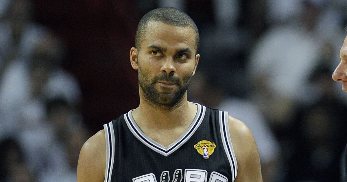 Tony Parker lors d'un match des San Antonio Spurs contre Miami Heat le ...