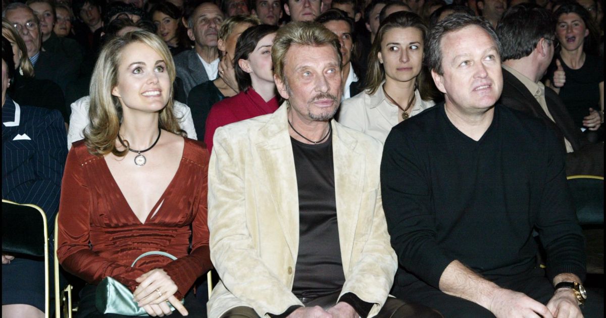 Laeticia et Johnny Hallyday et André Boudou lors de la remise du prix ...