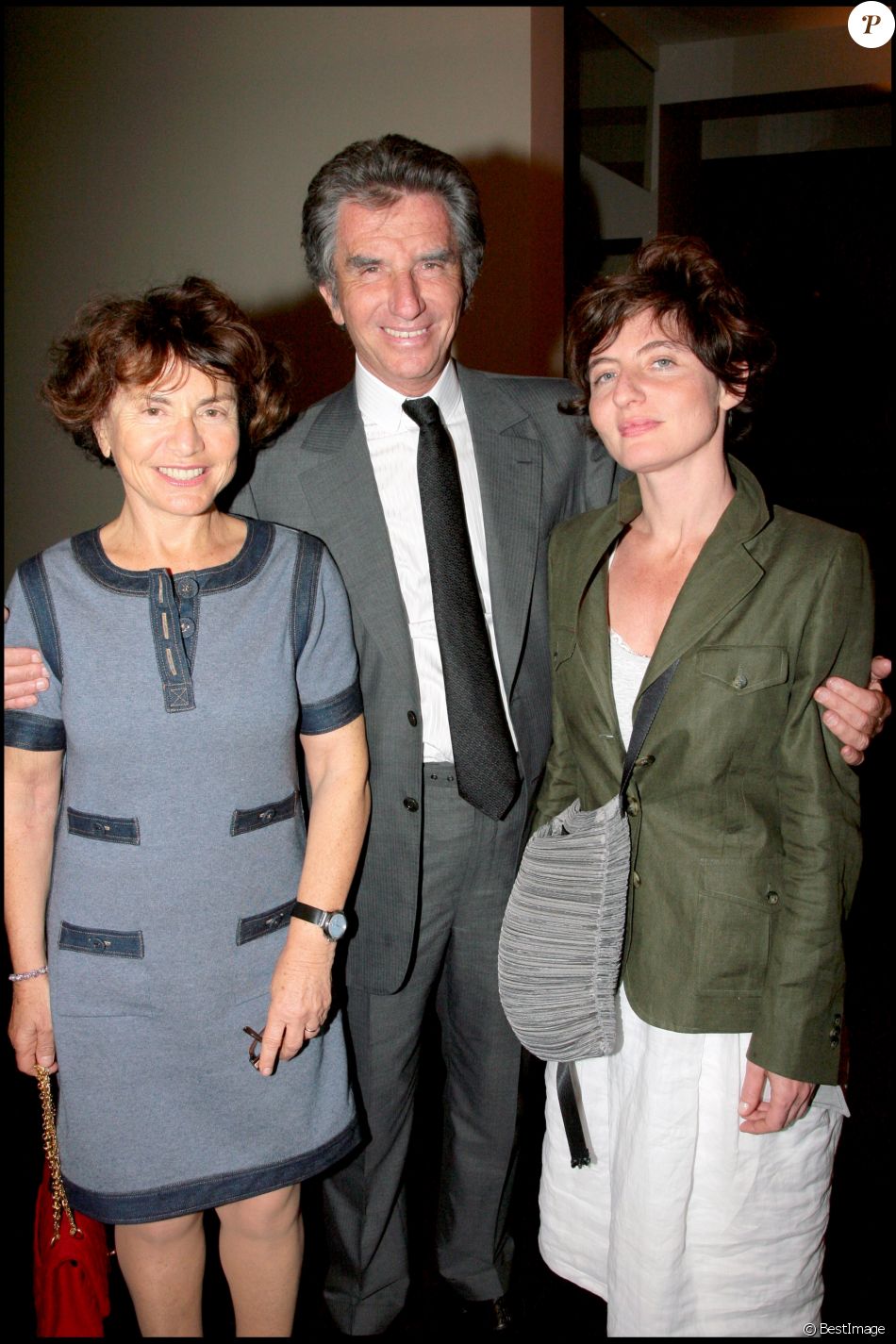 Monique et Jack Lang avec leur fille Valérie Lang lors de la Fashion ...