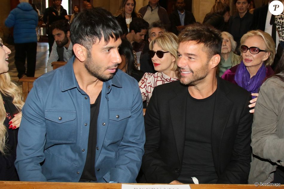 Ricky Martin et son mari Jwan Yosef lors de l'installation artistique ...