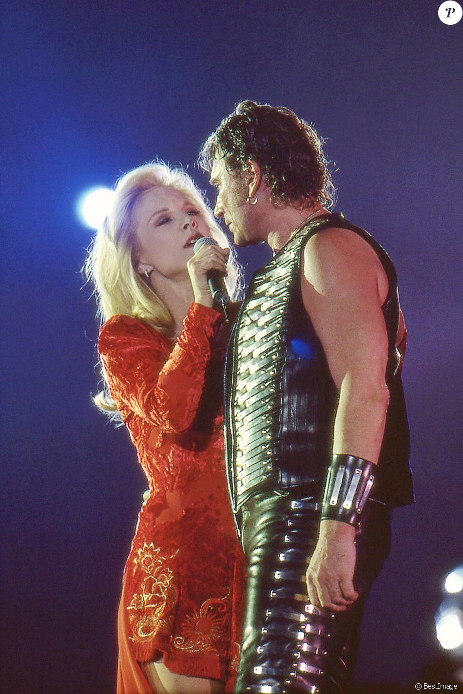 Archives - Johnny Hallyday et Sylvie Vartan (Parc des Princes 1993) - Purepeople