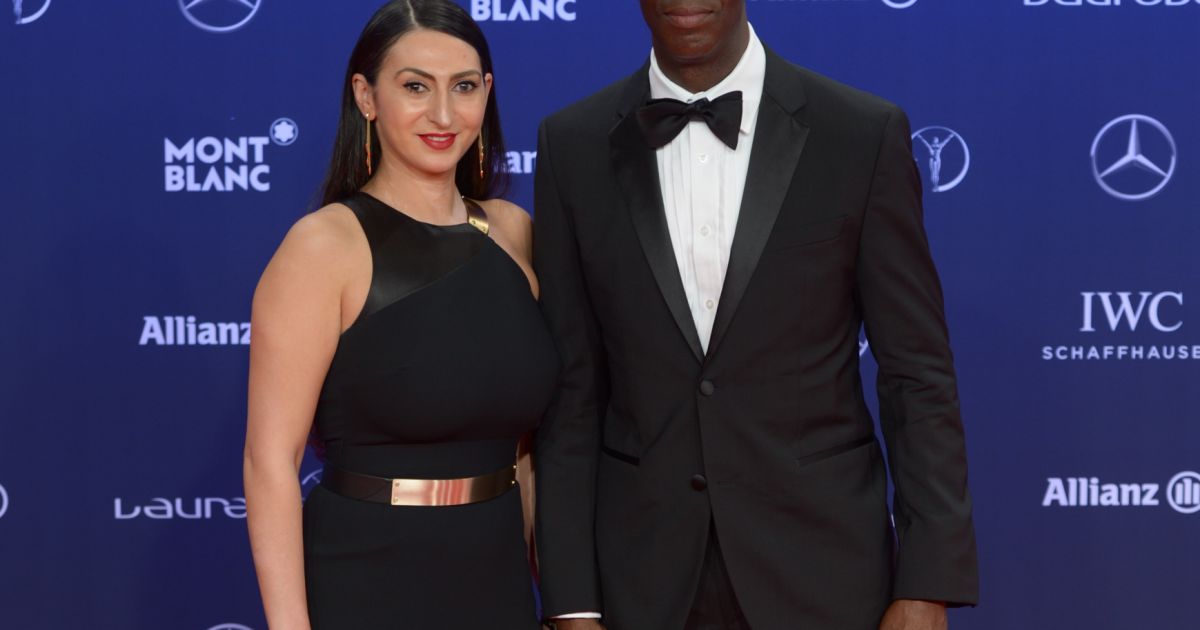 Michael Johnson et sa femme Armine Shamiryan à la soirée des Laureus ...